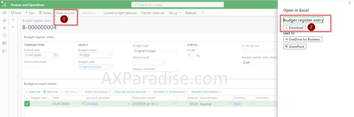 How to add financial dimensions column mapping in excel template(office ...